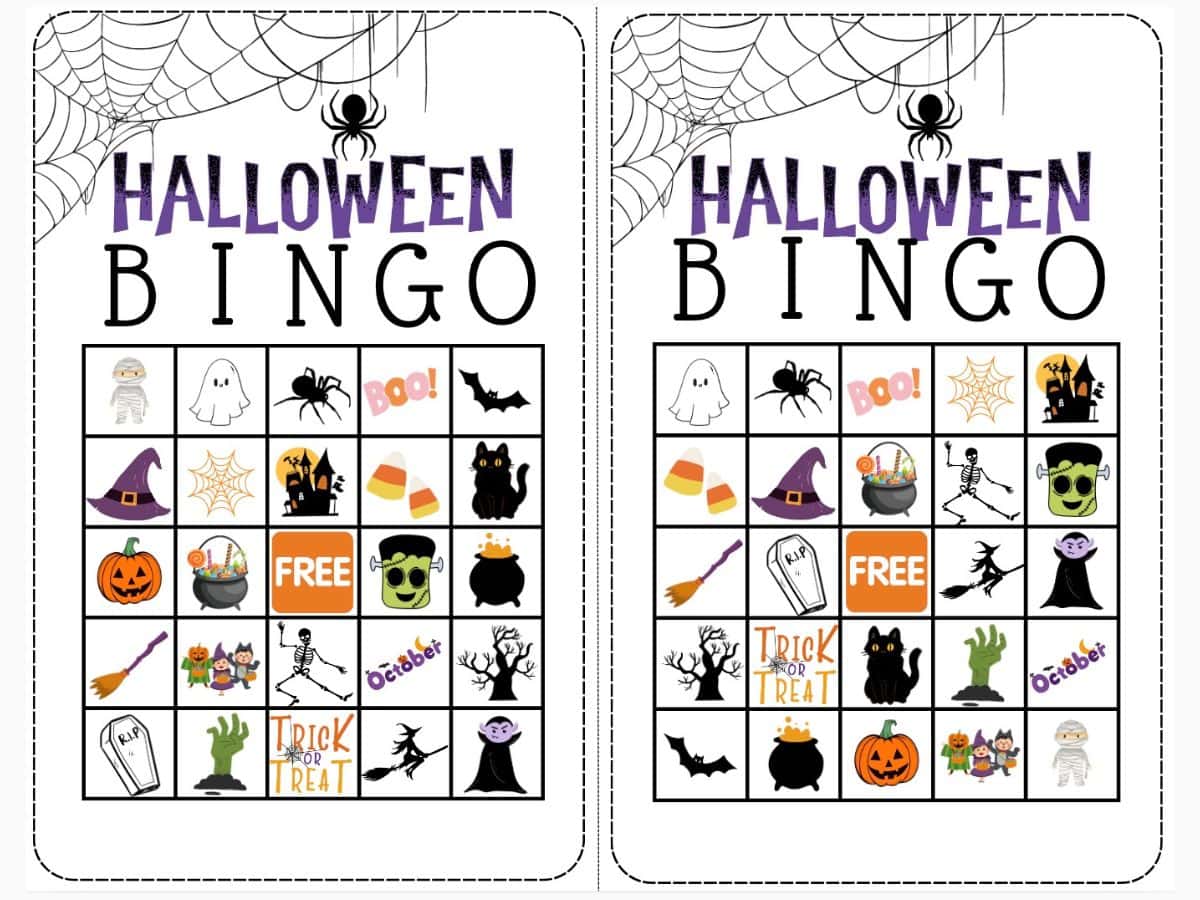 Free Printable Halloween Bingo